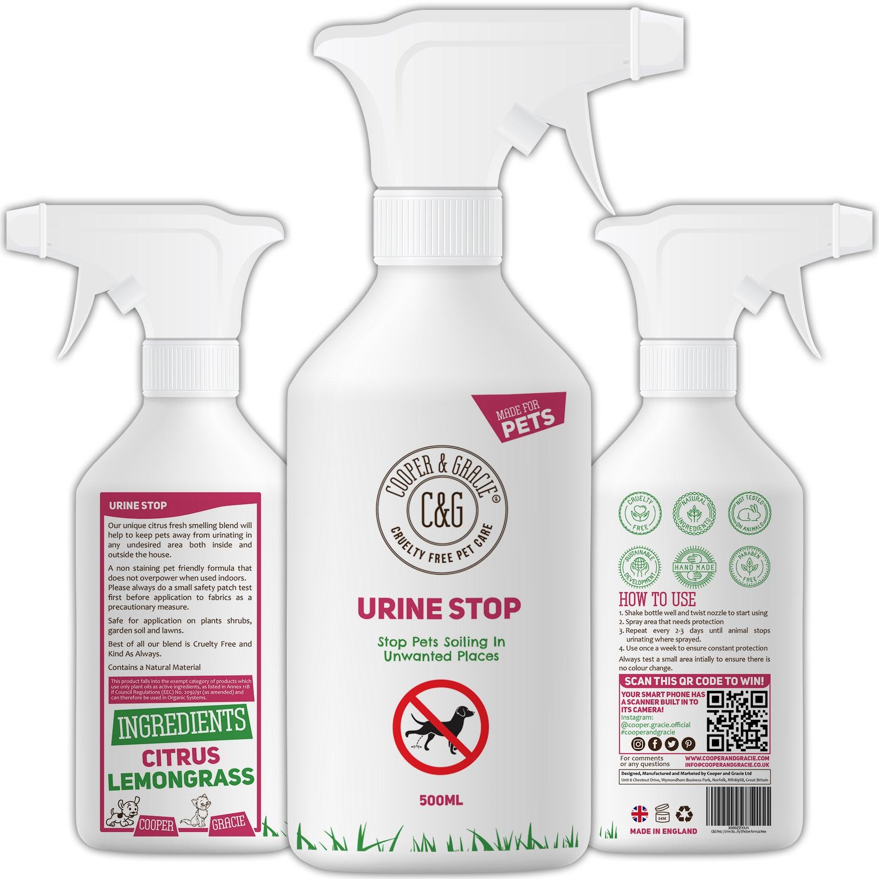 Anti Urine Spray for Dogs and Cats | Cooper and Gracie